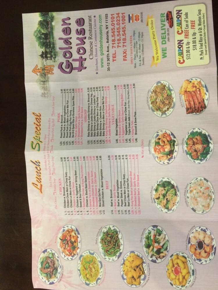 Golden House Restaurant in Queens / Official Menus & Photos