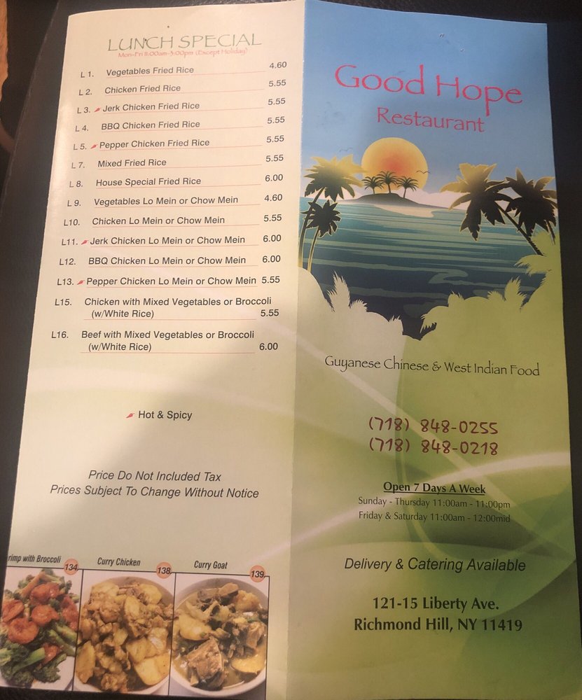 Good Hope Restaurant in Queens / Official Menus & Photos