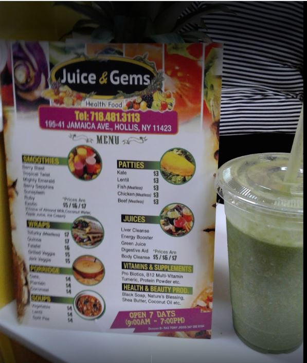 Juice & Gems Restaurant in Queens / Official Menus & Photos