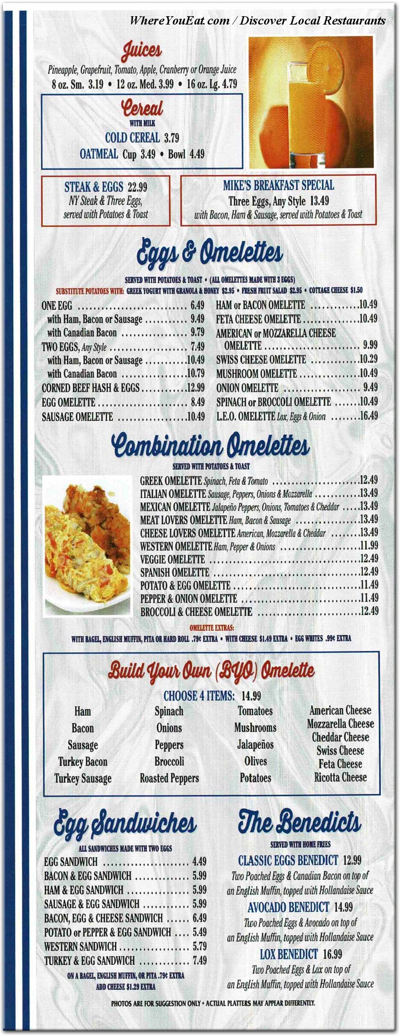 Mike's Diner of Brooklyn Restaurant in Brooklyn / Menus & Photos