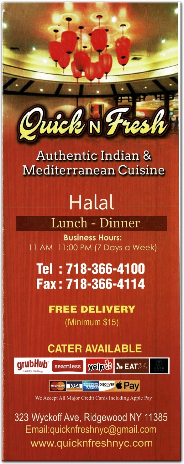 Quick n Fresh Restaurant in Queens / Menus & Photos