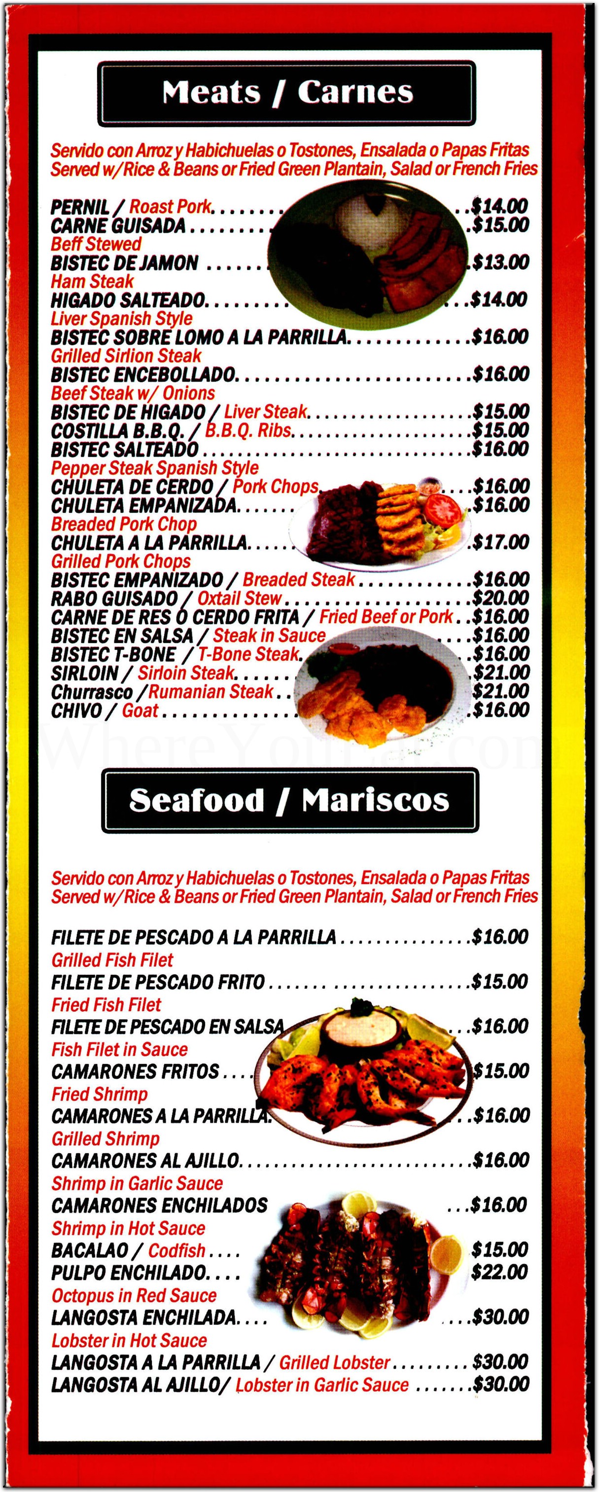 El Castillo Restaurant in Brooklyn / Official Menus & Photos