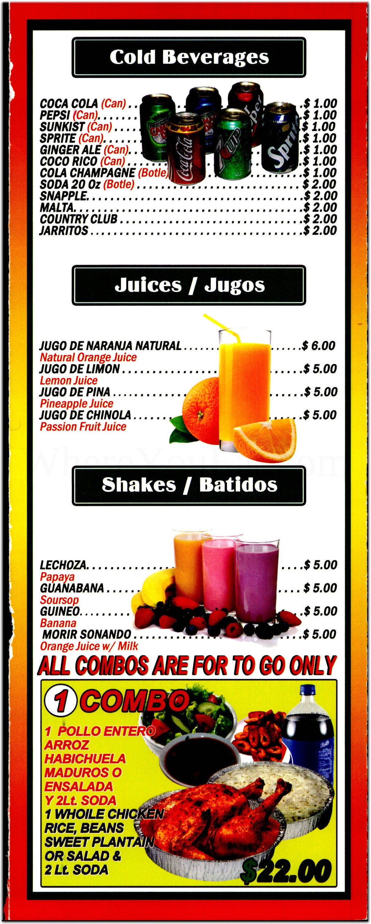 El Castillo Restaurant in Brooklyn / Official Menus & Photos