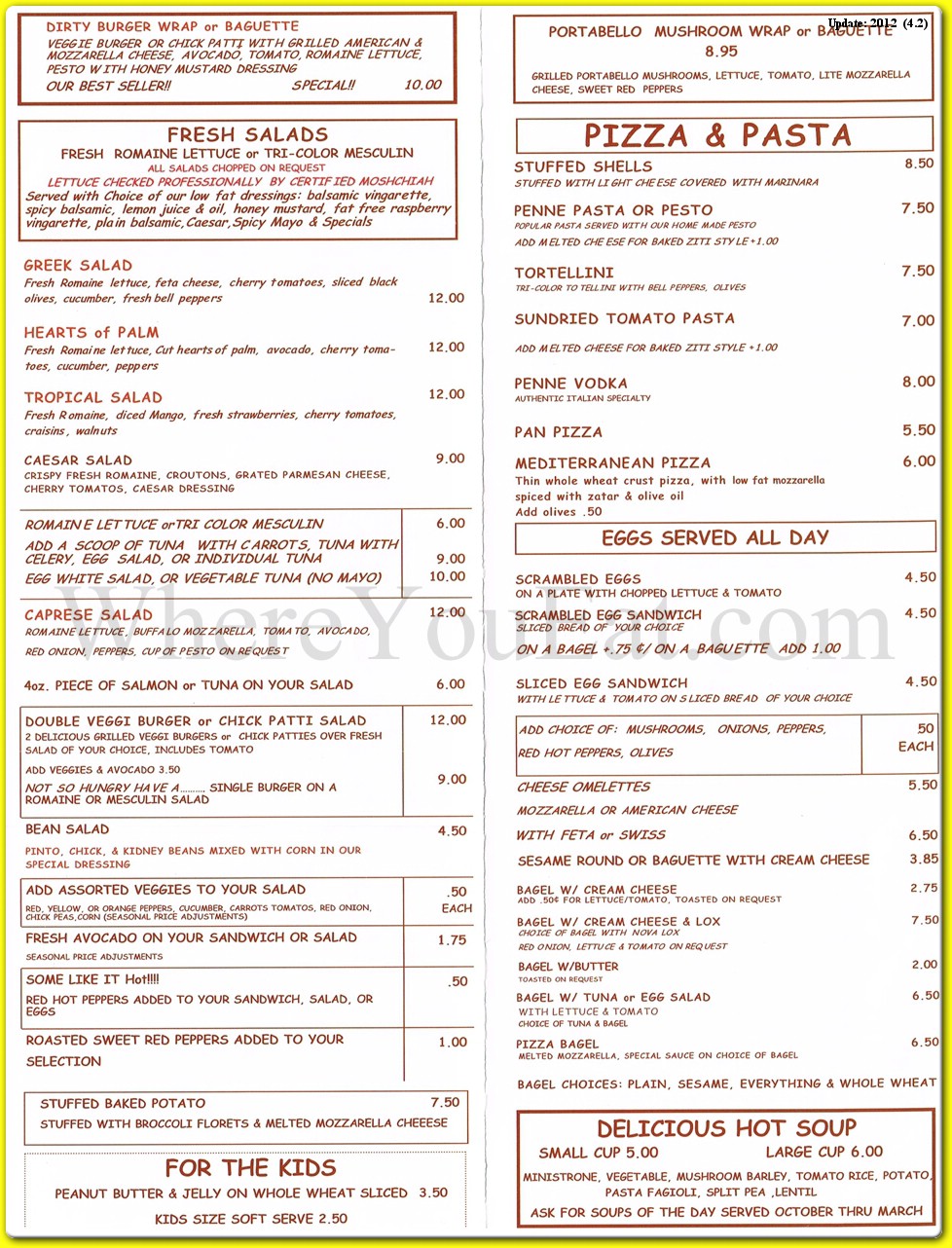 Crawfords Cafe Restaurant in Brooklyn / Official Menus & Photos