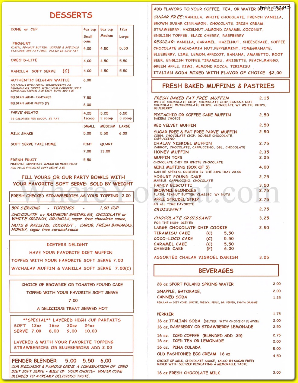 Crawfords Cafe Restaurant in Brooklyn / Official Menus & Photos