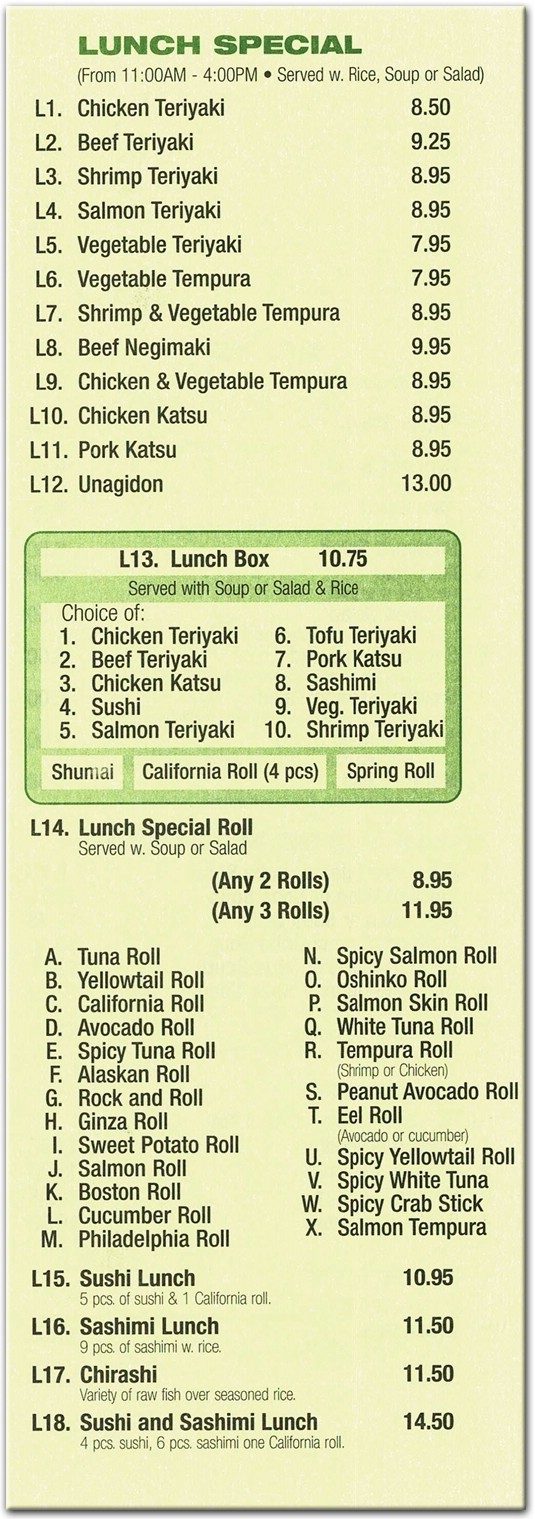 Bay Sushi Restaurant in Brooklyn / Menus & Photos