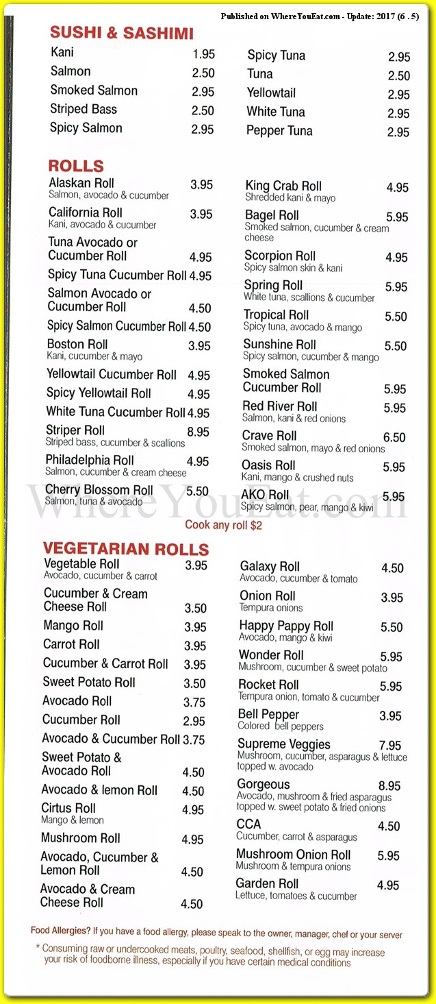 Sushi Meshuga Restaurant in Brooklyn / Menus & Photos