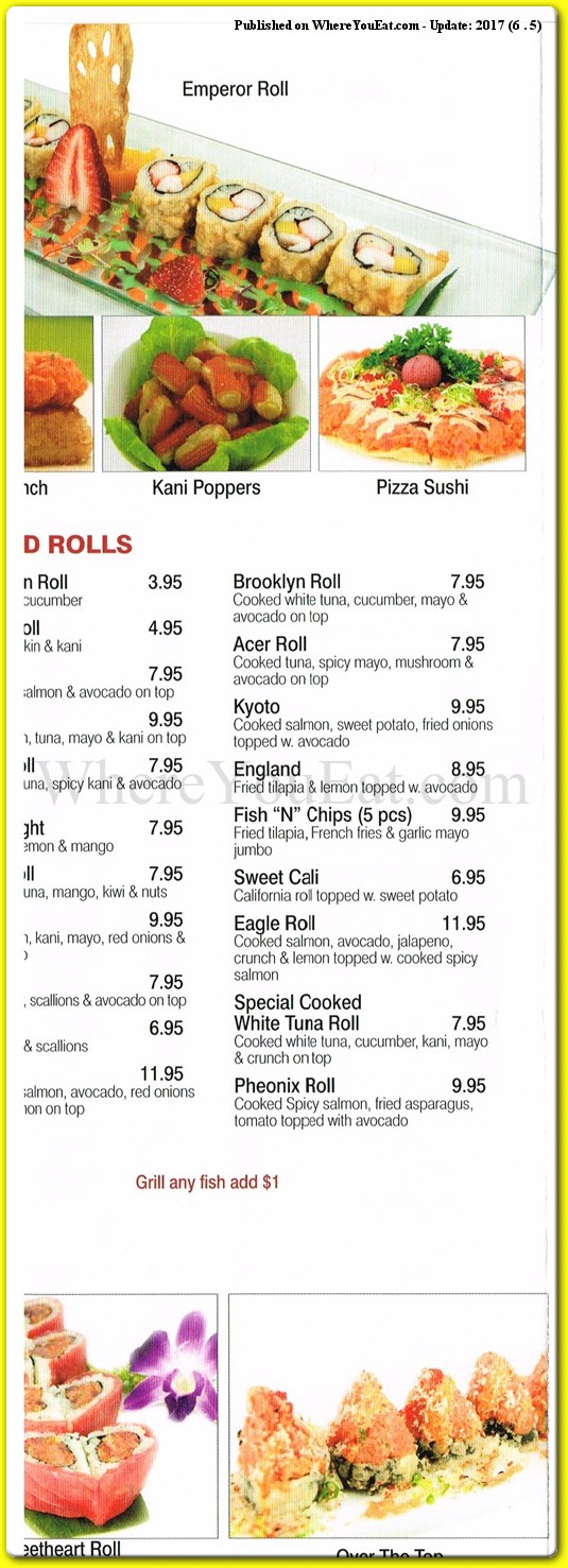 Sushi Meshuga Restaurant in Brooklyn / Menus & Photos