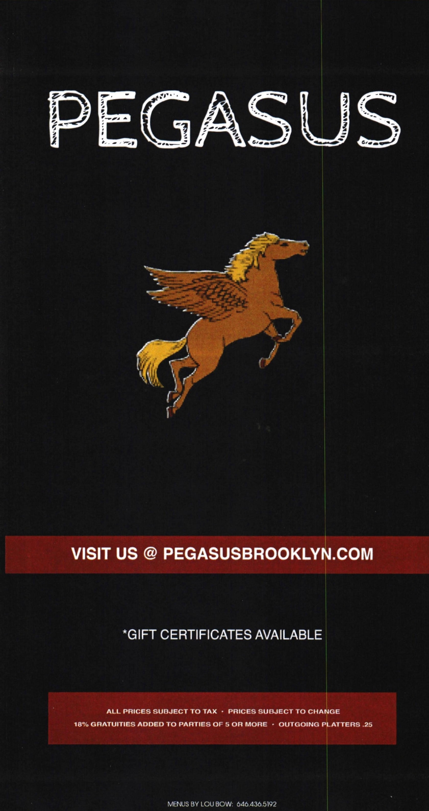 Pegasus Restaurant in Brooklyn / Official Menus & Photos