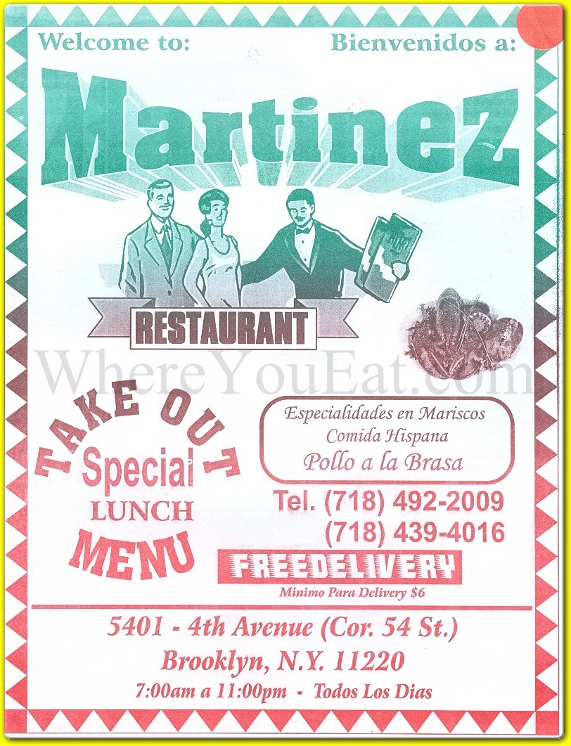 Martinez Restaurant in Brooklyn / Menus & Photos