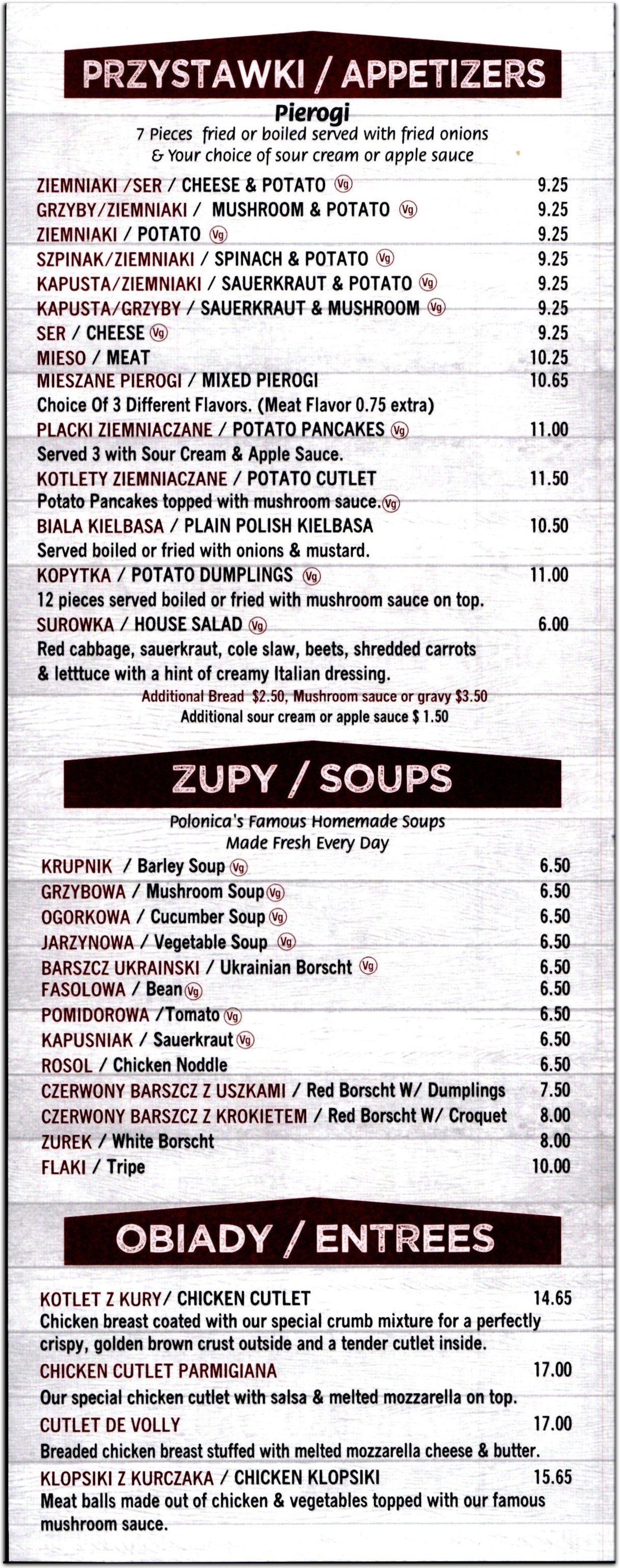 Polonica Restaurant Restaurant In Brooklyn Official Menus Photos Polonica Restaurant Restaurant In Brooklyn Official Menus Photos