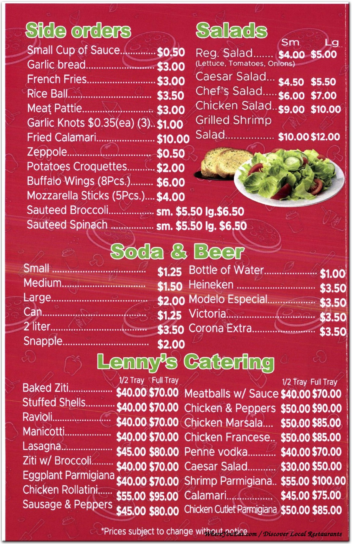 Lenny's Restaurant in Brooklyn / Menus & Photos