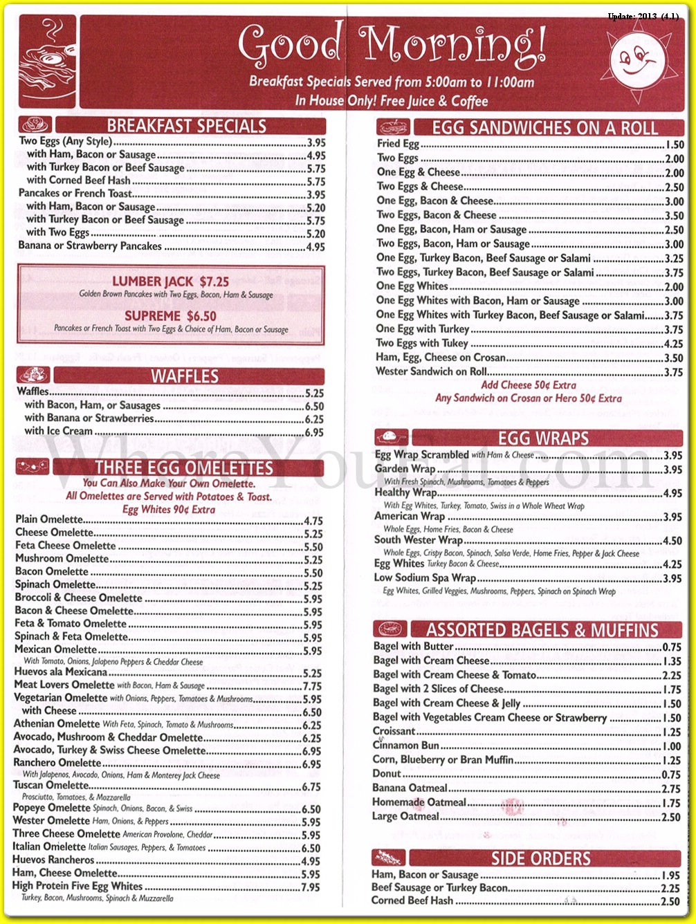 Spiro's Cafe and Pizza Restaurant in Brooklyn / Menus & Photos