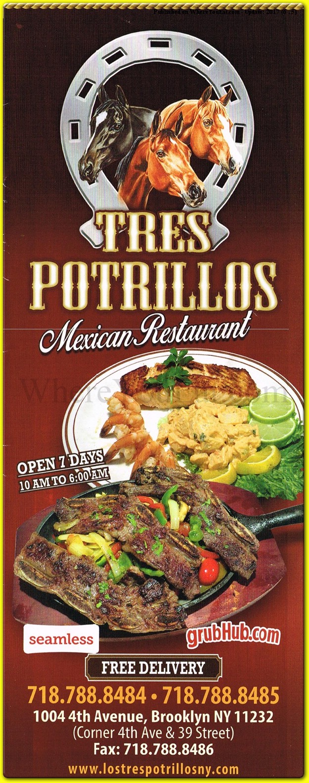 Los Tres Potrillos Restaurant in Brooklyn / Menus & Photos