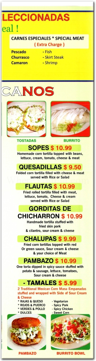 El Ranchito Poblano Restaurant in Brooklyn / Menus & Photos