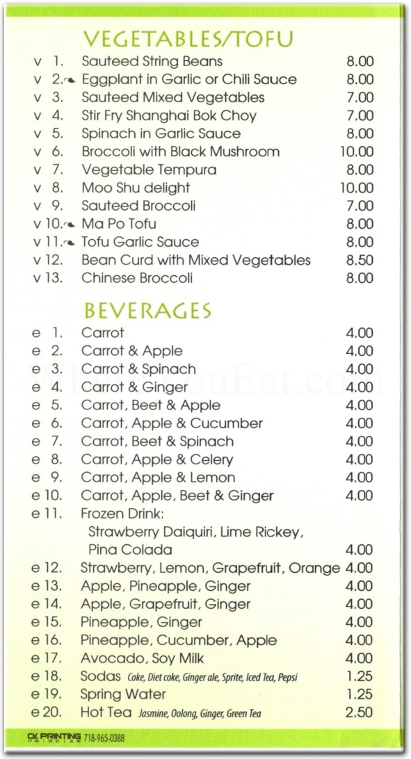 Zen Restaurant in Brooklyn / Menus & Photos