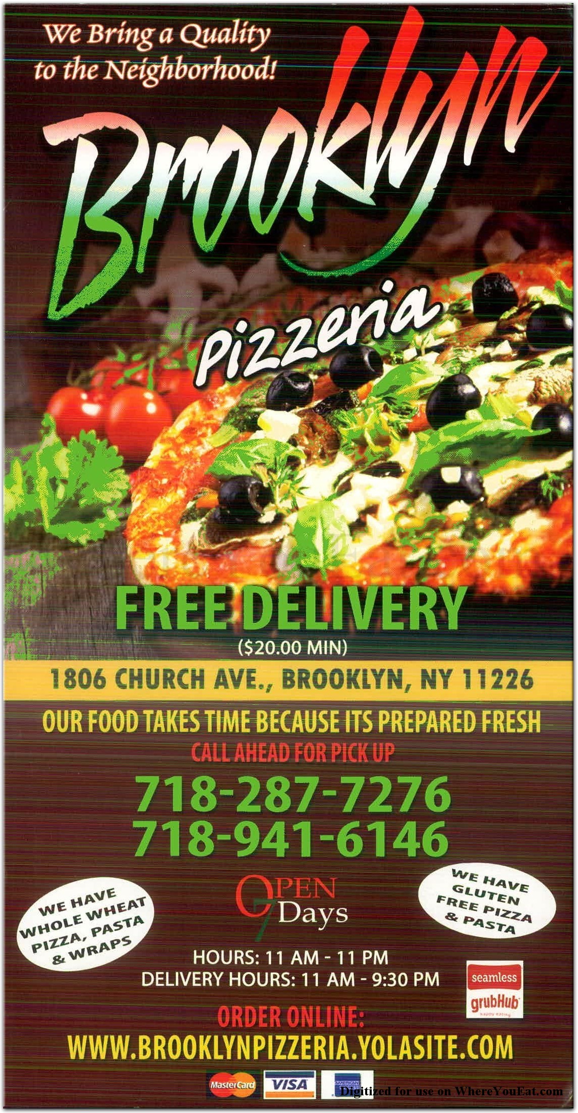 Brooklyn Pizzeria Restaurant in Brooklyn / Official Menus & Photos