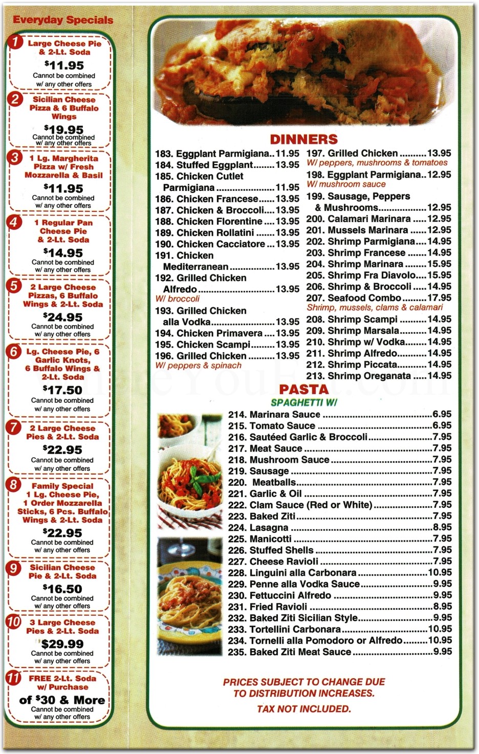 Frank's Bay Pizza Restaurant in Staten Island / Official Menus & Photos