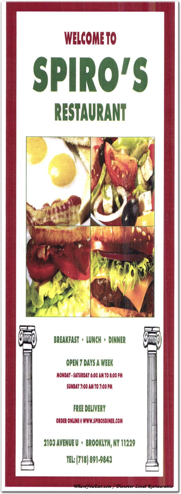 Spiro's Restaurant Restaurant in Brooklyn / Menus & Photos