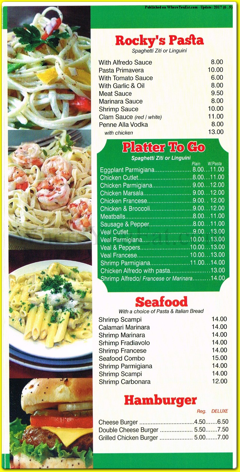 Rocky's Restaurant in Brooklyn / Menus & Photos