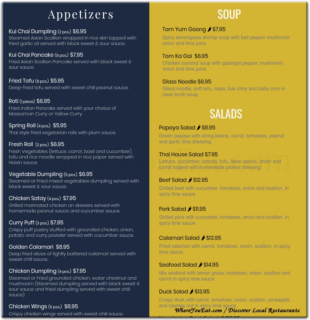 Mee Thai Cuisine Restaurant in Brooklyn / Menus & Photos