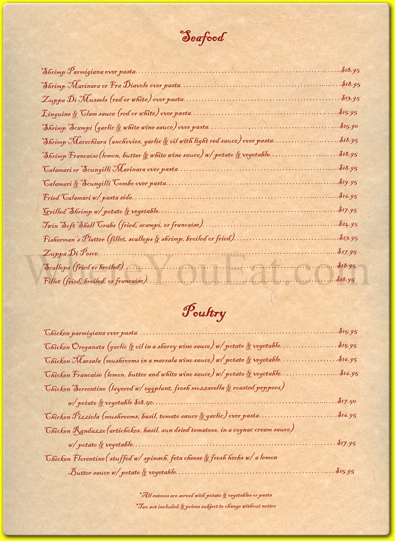 Randazzos Restaurant in Staten Island / Menus & Photos