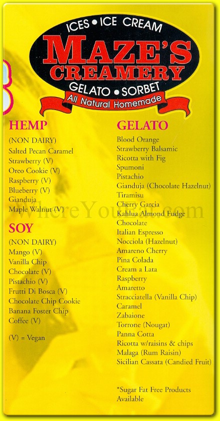 Maze's Creamery-CLOSED Restaurant in Staten Island / Menus & Photos