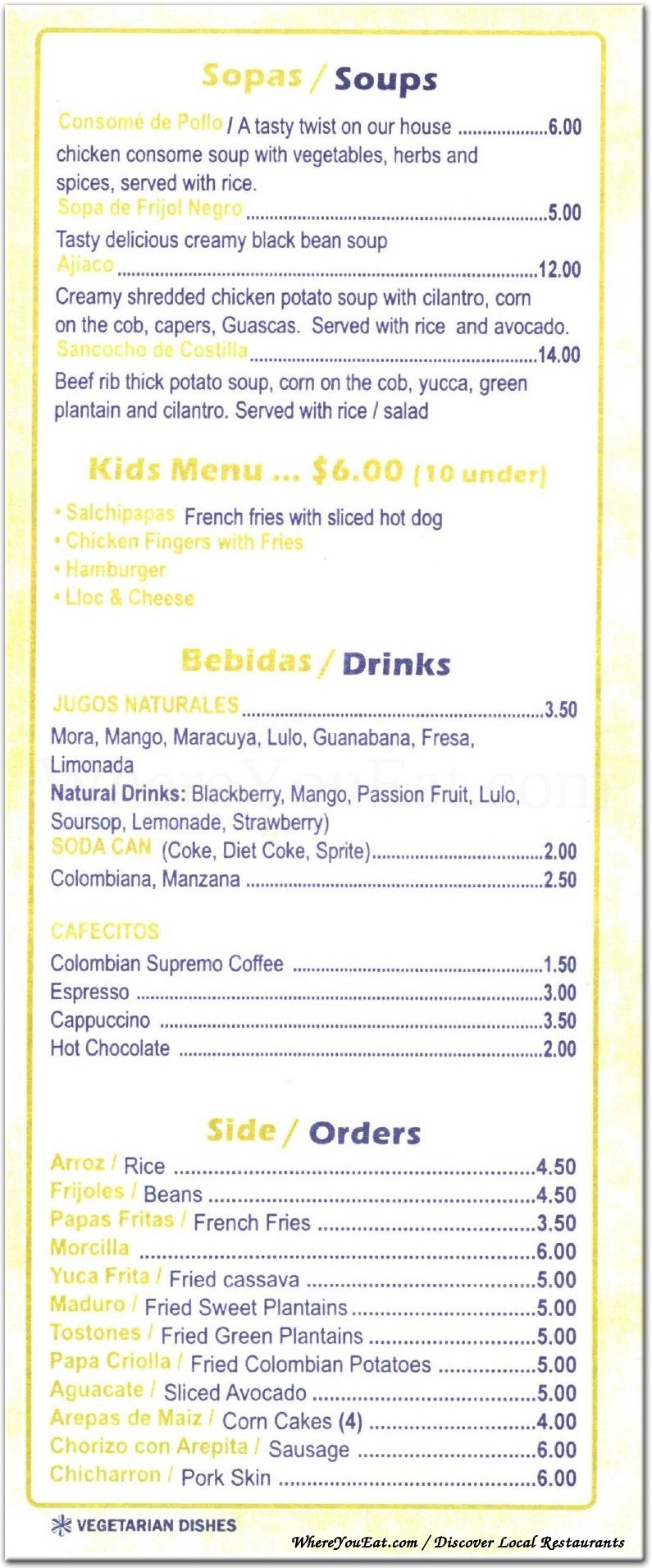 Colombia Restaurant in Brooklyn / Menus & Photos