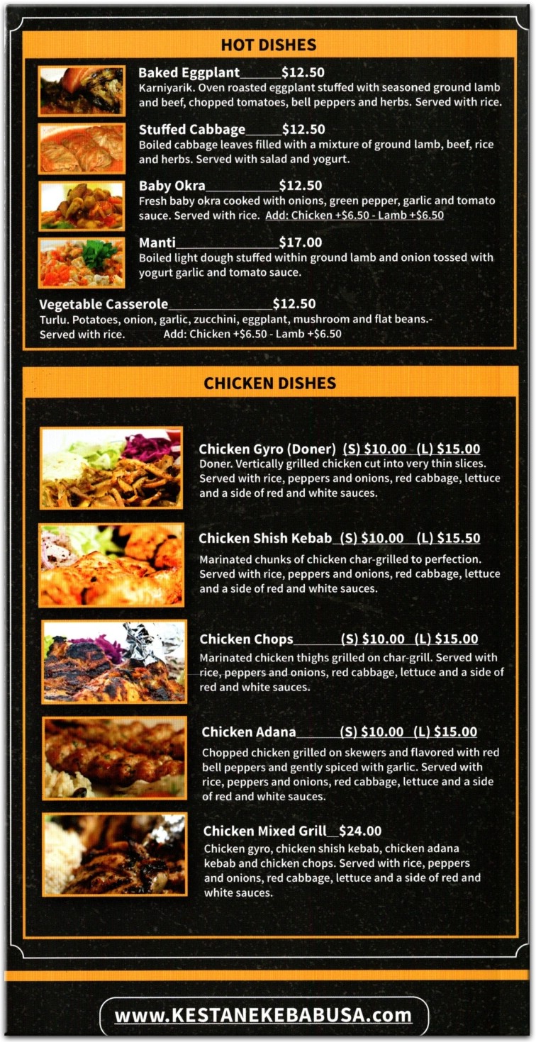 Kestane Kebab Restaurant in Brooklyn / Menus & Photos
