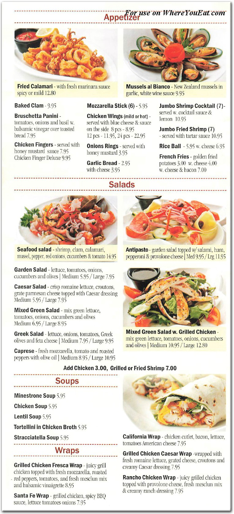 Vincent and Andrea's Pizzeria Restaurant in Queens / Official Menus ...