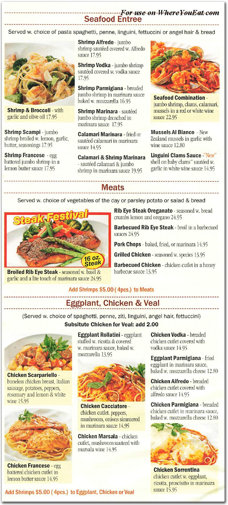 Vincent and Andrea's Pizzeria Restaurant in Queens / Official Menus ...