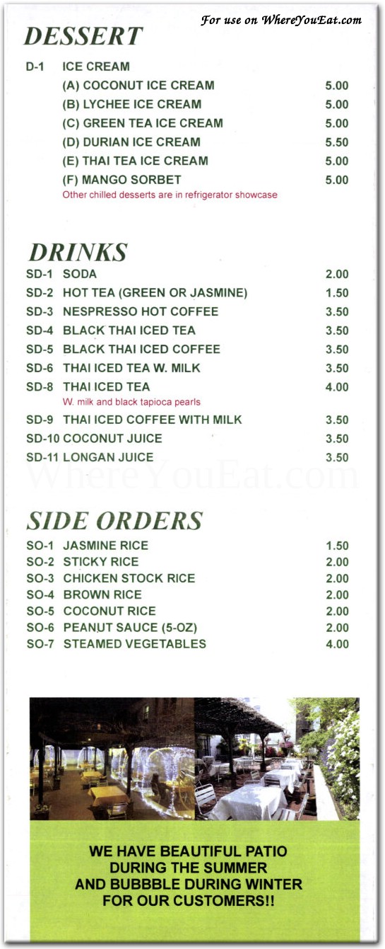 SriPraPhai Restaurant in Queens / Menus & Photos