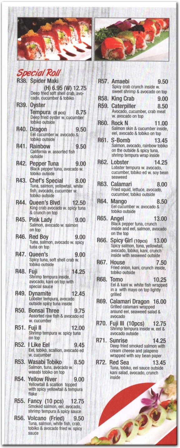 Fuji Japanese Cuisine Restaurant in Queens / Official Menus & Photos