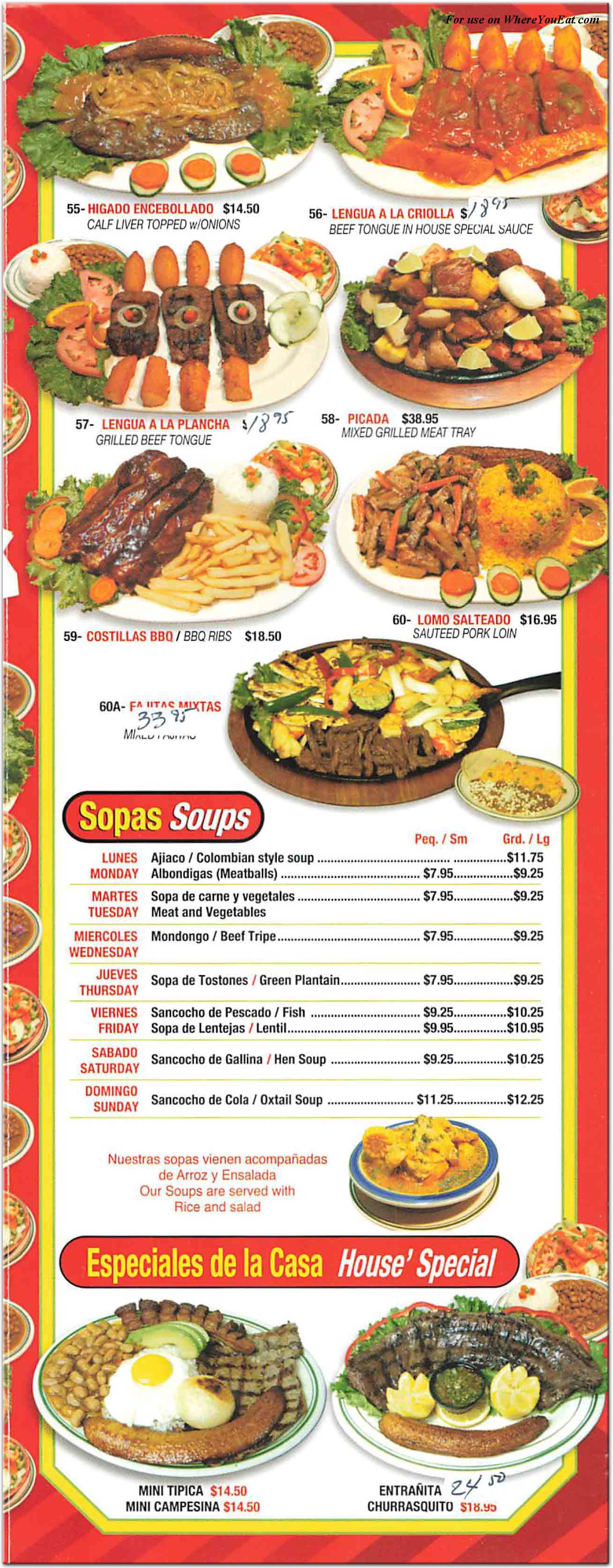 Pollos Mario Restaurant in Queens / Menus & Photos