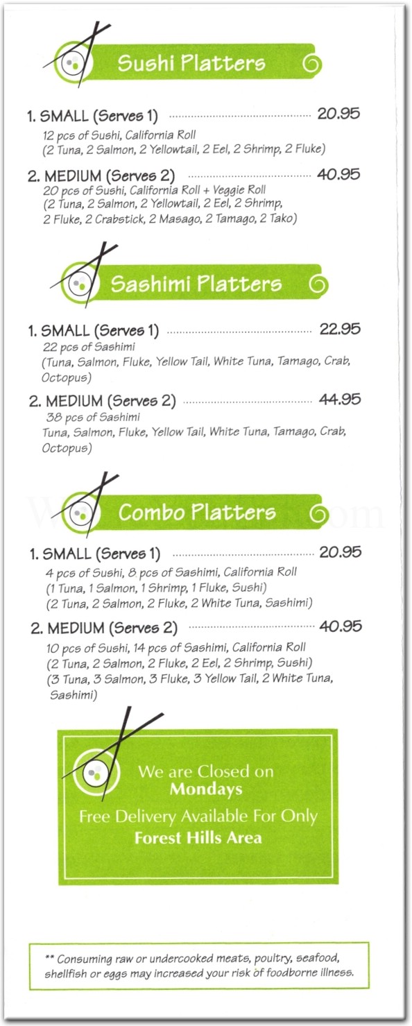 Sushi Time Restaurant in Queens / Official Menus & Photos