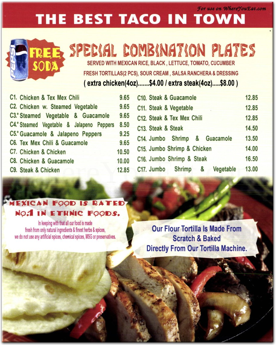 Taco King Restaurant in Queens / Menus & Photos