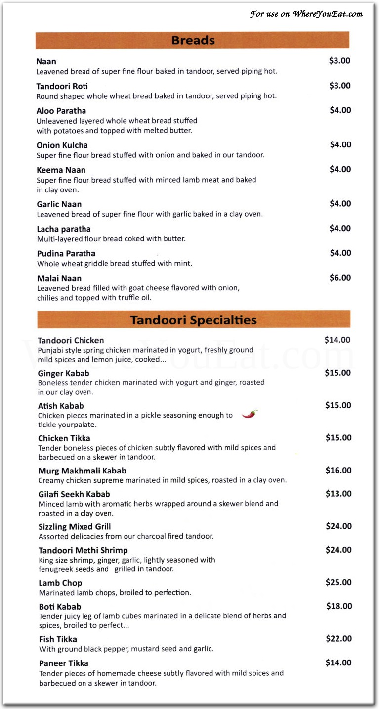 Tandoor Restaurant in Queens / Menus & Photos