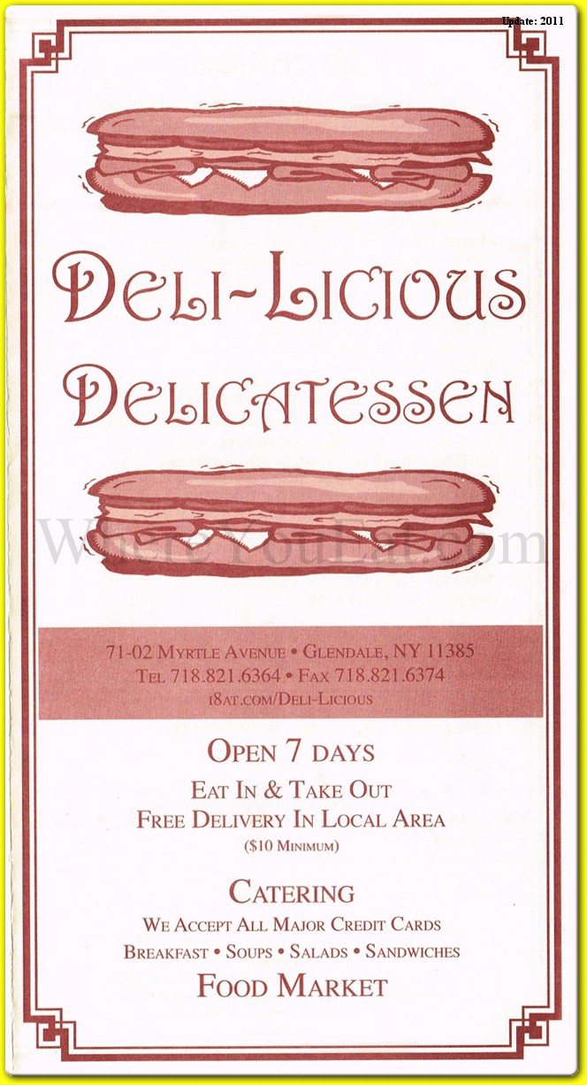 Deli-Licious Delicatessen Restaurant in Queens / Menus & Photos