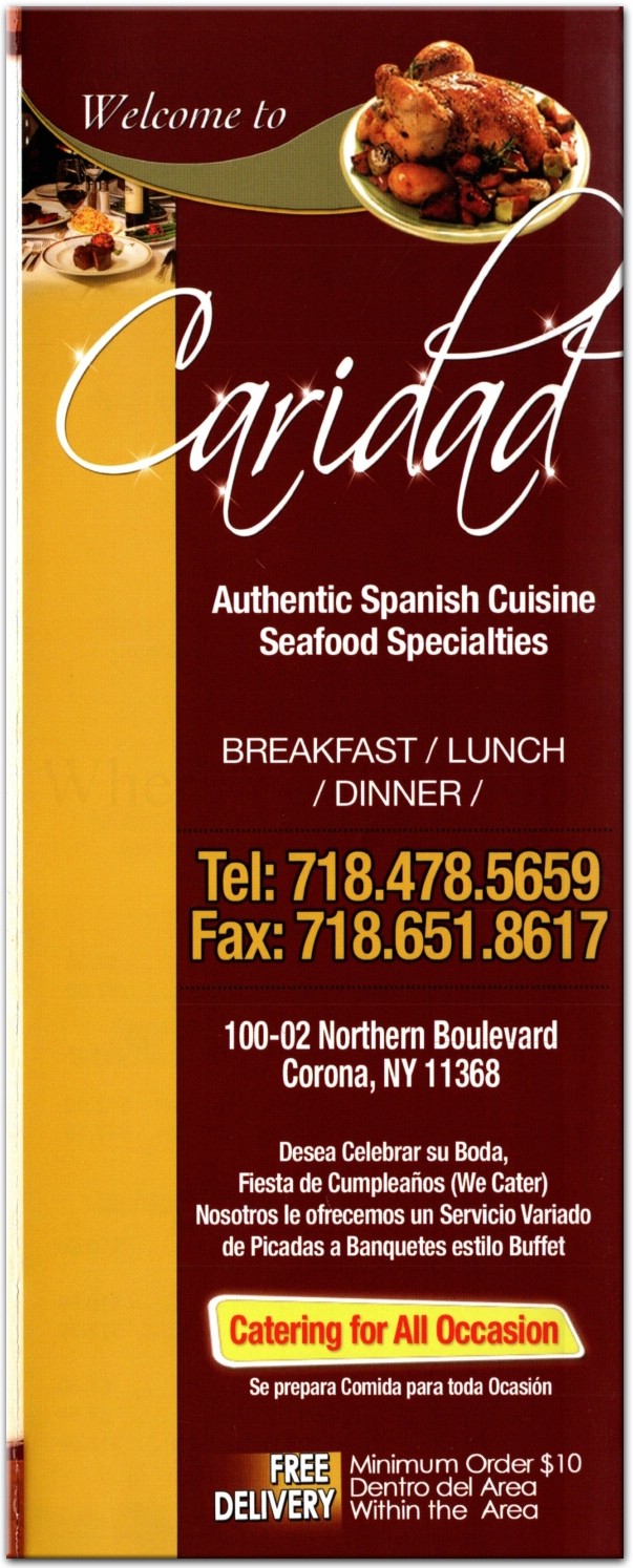 Caridad Restaurant in Queens / Official Menus & Photos