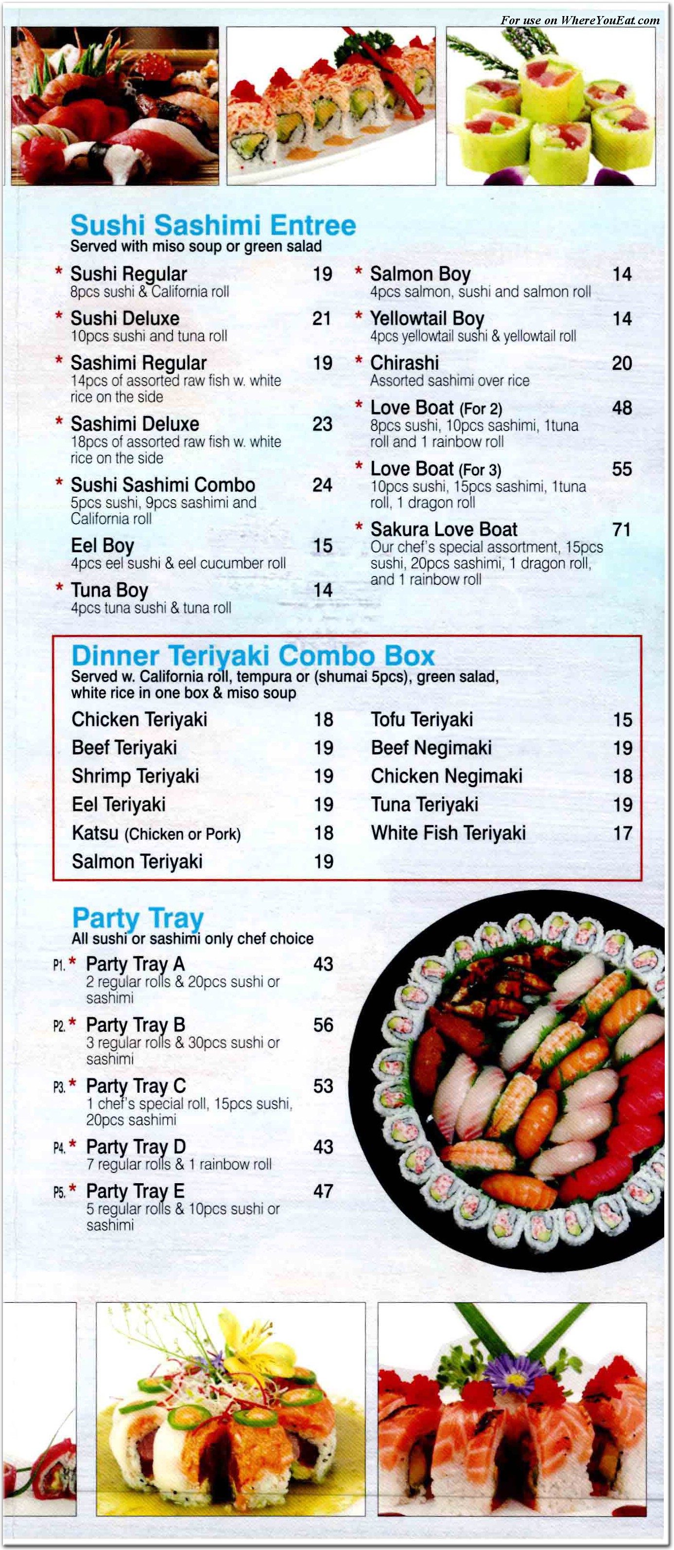 Sakura Restaurant in Queens / Official Menus & Photos