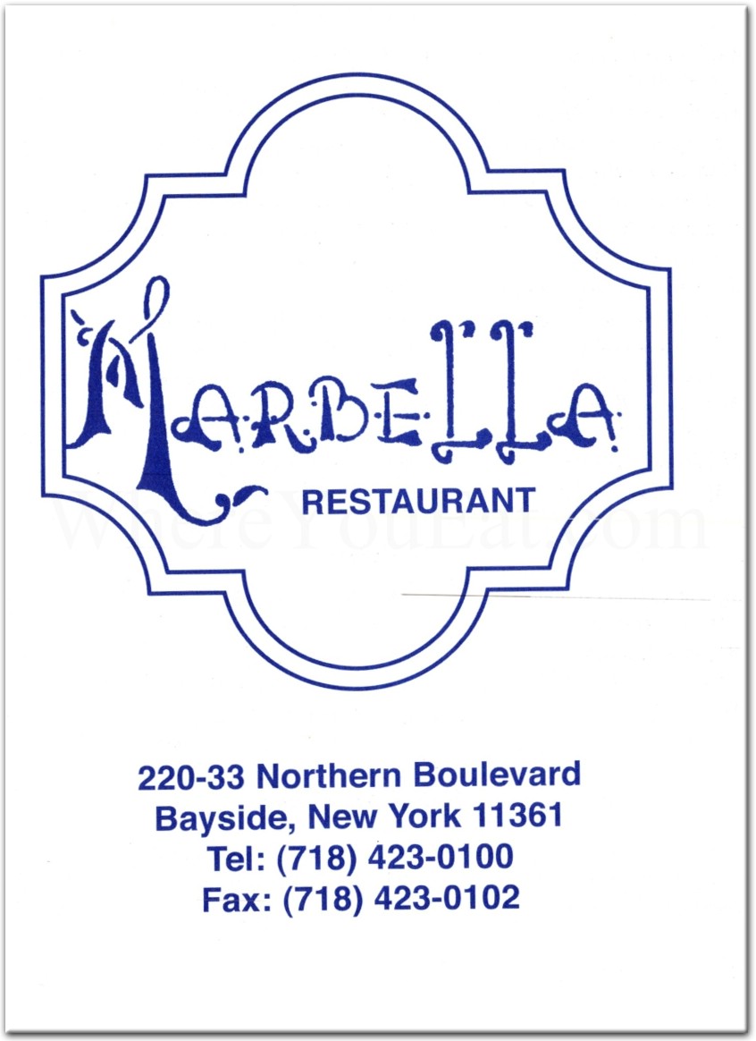 Marbella Restaurant in Queens / Menus & Photos