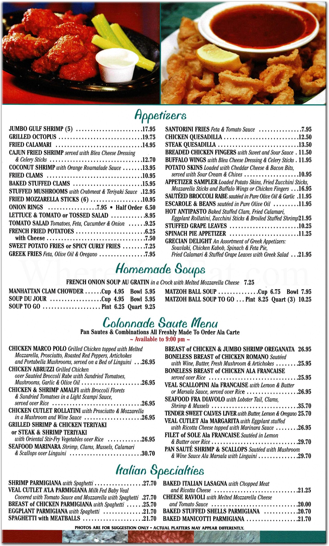 Colonnade Diner Restaurant in Staten Island / Official Menus & Photos