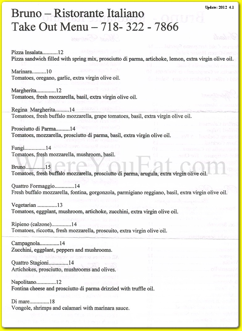 Bruno Restaurant in Queens / Menus & Photos