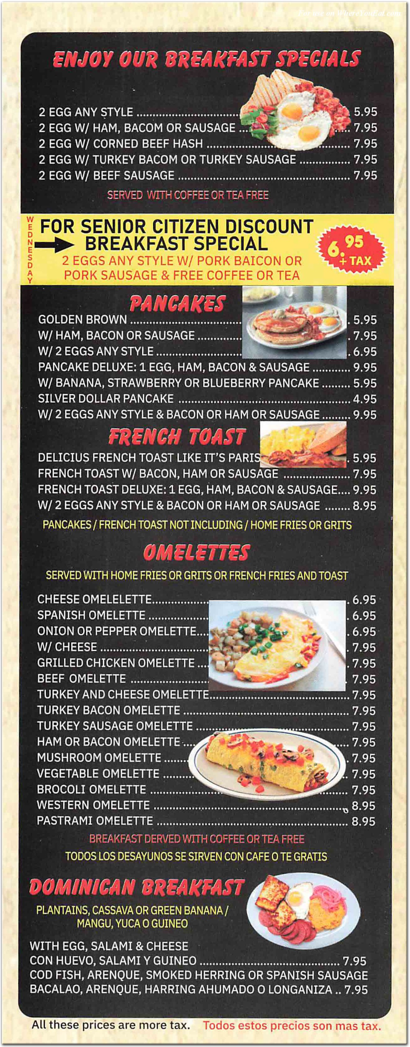 Victor's Coffee Shop Restaurant in Queens / Menus & Photos