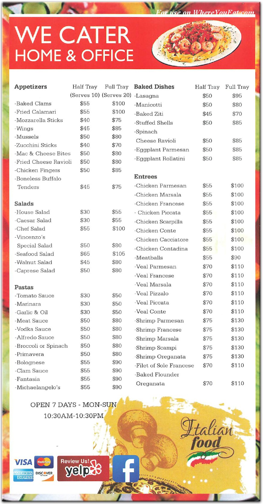 Vincenzo's Pizza Restaurant in Queens / Menus & Photos