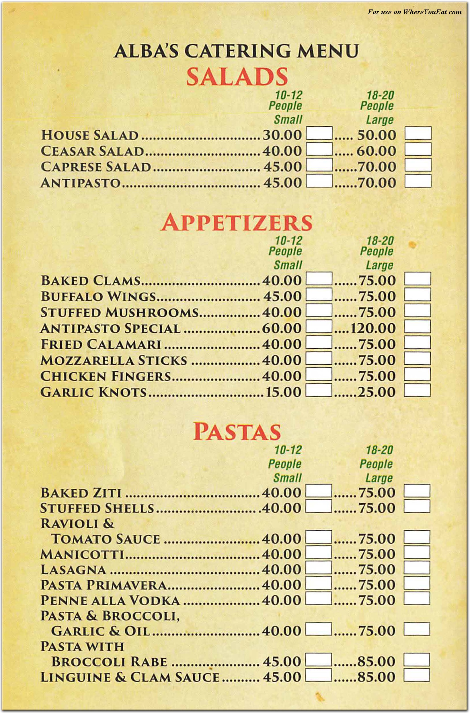 Alba's Restaurant in Queens / Menus & Photos