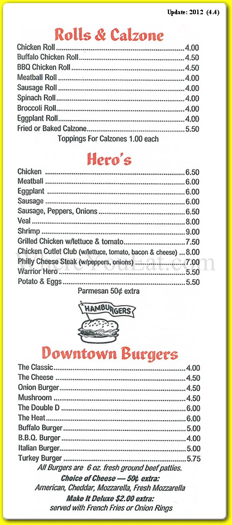 Downtown-CLOSED Restaurant in Staten Island / Menus & Photos