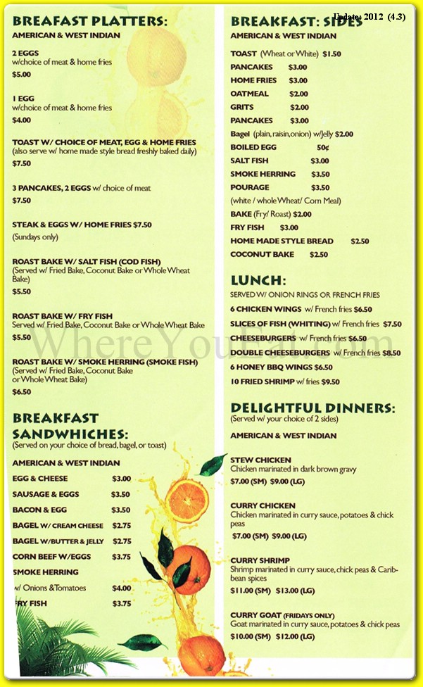 Delightful Dishes-CLOSED Restaurant in Staten Island / Menus & Photos