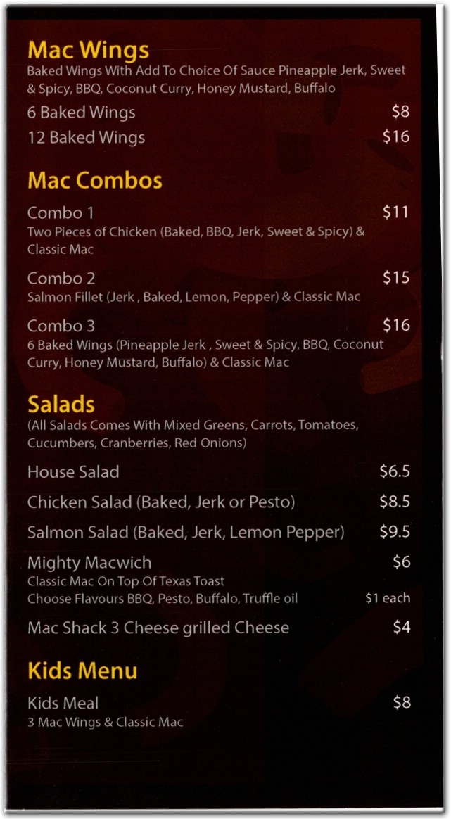 The Mac Shack Restaurant in Brooklyn / Menus & Photos