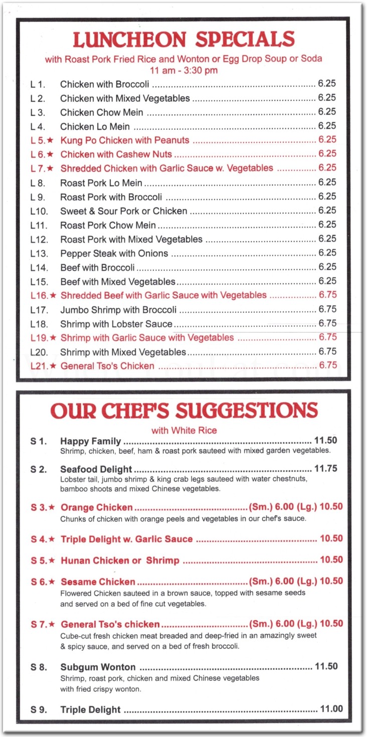 New Ming Garden Restaurant in Queens / Official Menus & Photos